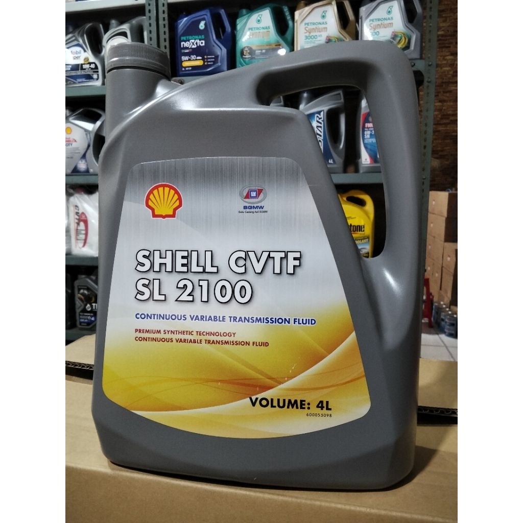 Jual OLI MATIC SHELL CVTF SL 2100 SGMW CVT FLUID ORIGINAL 4 LITER ...