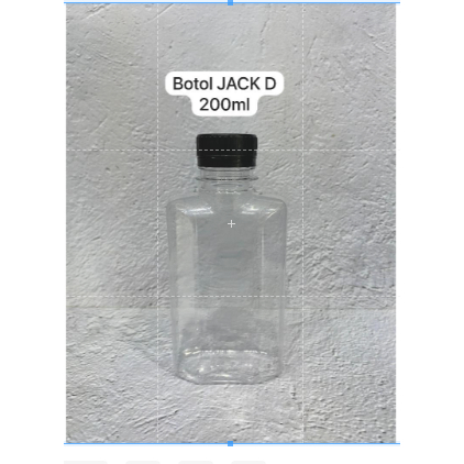 Jual Botol PLASTIK GEPENG / Botol Plastik JACK D 200ml LN / Botol murah ...