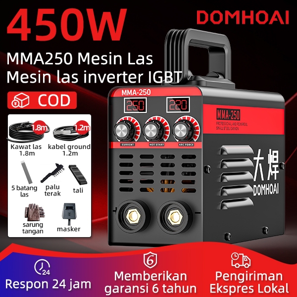 Jual DOMHOAI Inverter Mesin Las MMA-250 Las Listrik trafo las Portabel Welding Machine Gasless ...