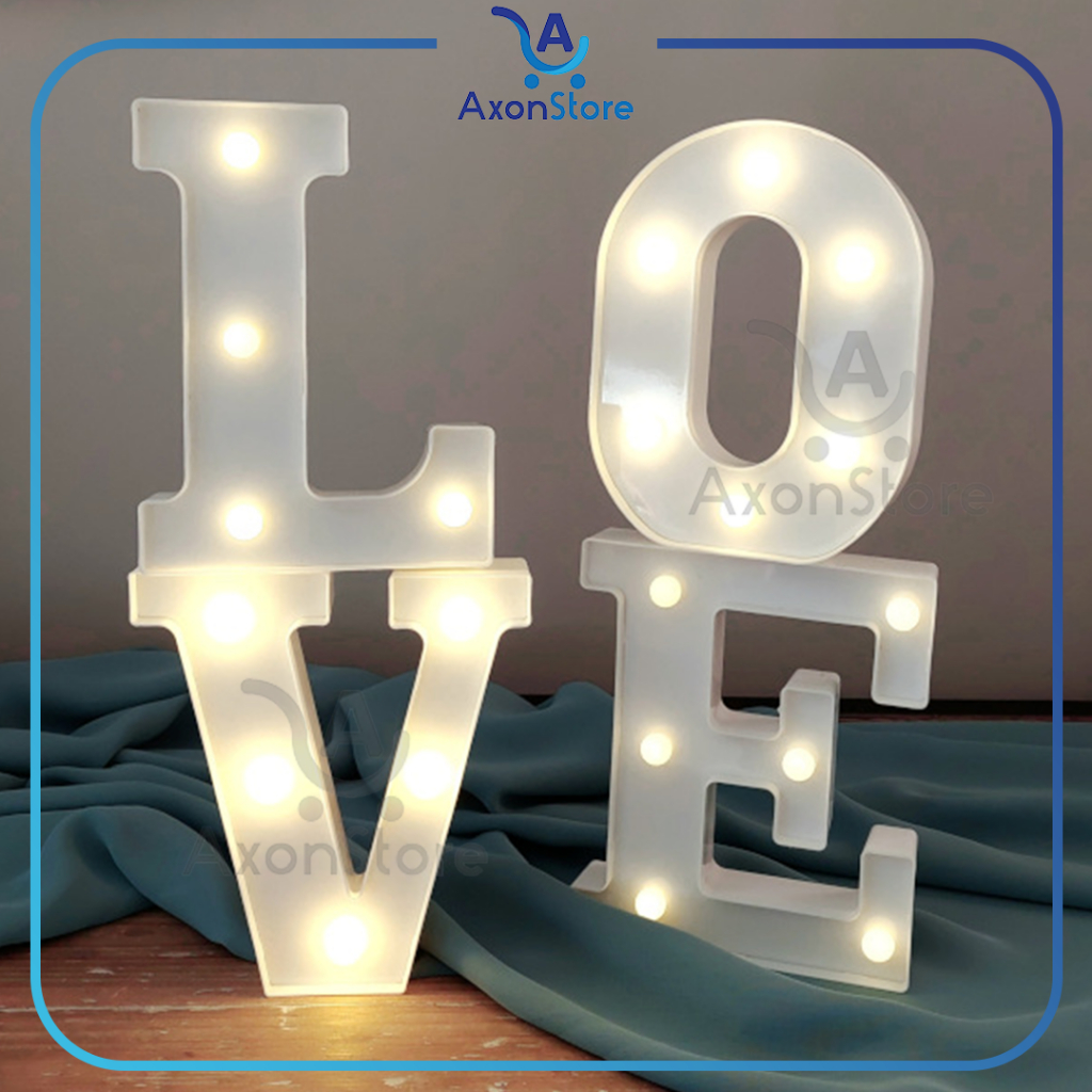 Jual Lampu Huruf 3D LED Alfabet Abjad Angka Hiasan Dinding Dekorasi ...