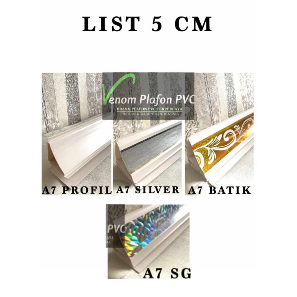Jual LIST PLAFON PVC / LIST PVC | Shopee Indonesia