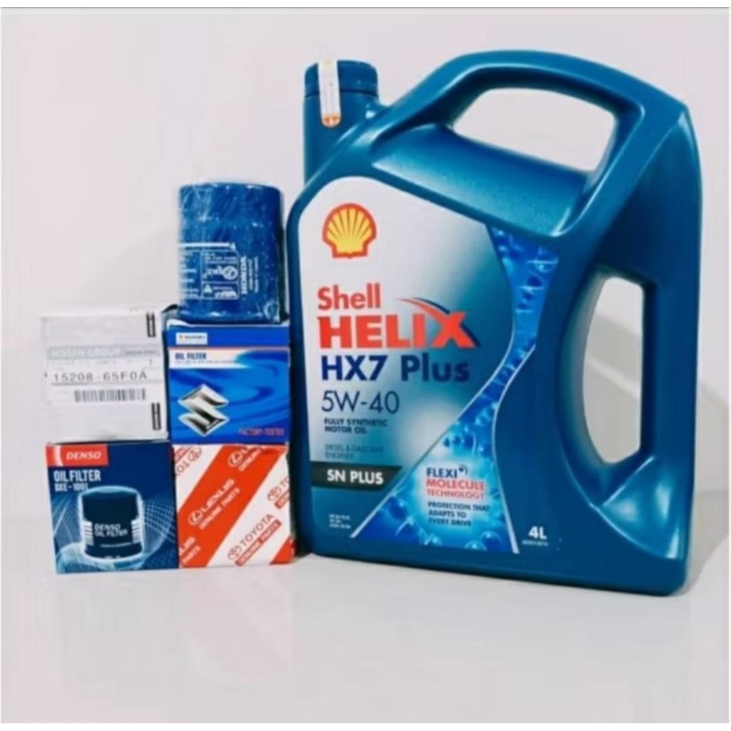 Jual SALE!!! PAKET OLI SHELL HELIX HX7 PLUS 5W-40 FULLY SYNTHETIC GALON ...