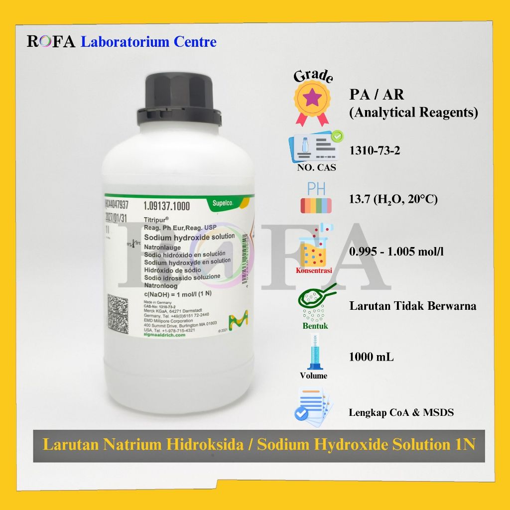 Jual Larutan Natrium Hidroksida / Sodium Hydroxide Solution / Larutan ...