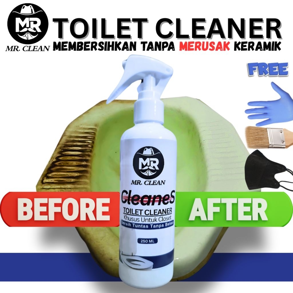 Jual MR CLEAN KHUSUS CLOSET TOILET CLEANER PEMBERSIH KERAK KAMAR MANDI ...