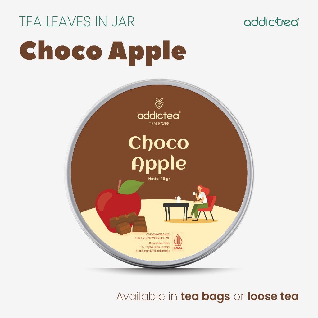 Jual Addictea Special Tealeaves | Artisan tea Choco Apple Tea Bland ...