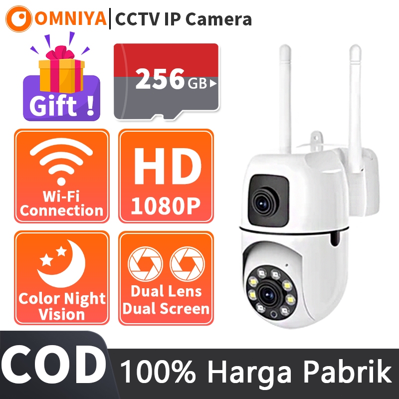 Jual 【Gift 256G SD】V360 Dual Lwns cctv wifi jarak jauh lewat hp 360°PTZ ...
