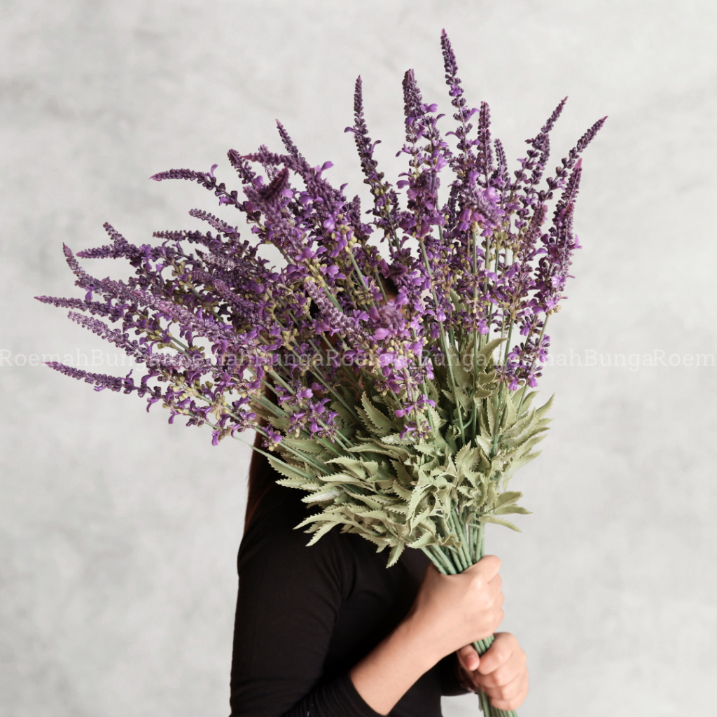 Jual 3 Cabang Lavender Real Touch Artificial / Bunga Artifisial Premium ...