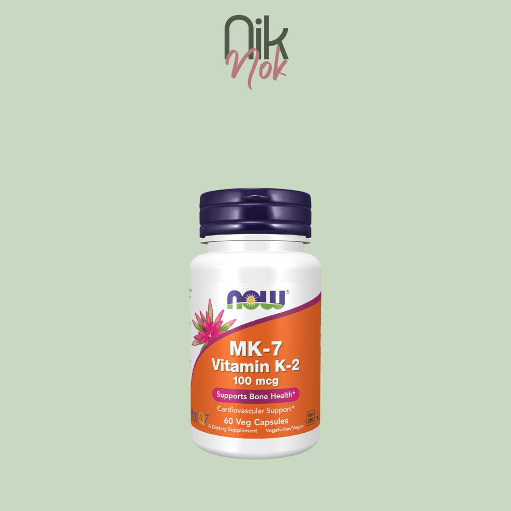 Jual NOW Foods MK-7 Vitamin K-2 100 mcg 60 120 Veg Capsules | Shopee ...