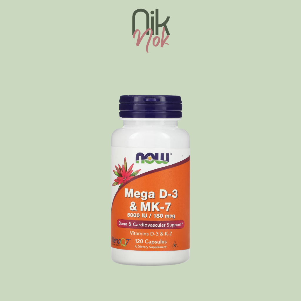 Jual NOW Foods D3 K2 Mega D3 5000 IU & MK-7 180 mcg | Shopee Indonesia
