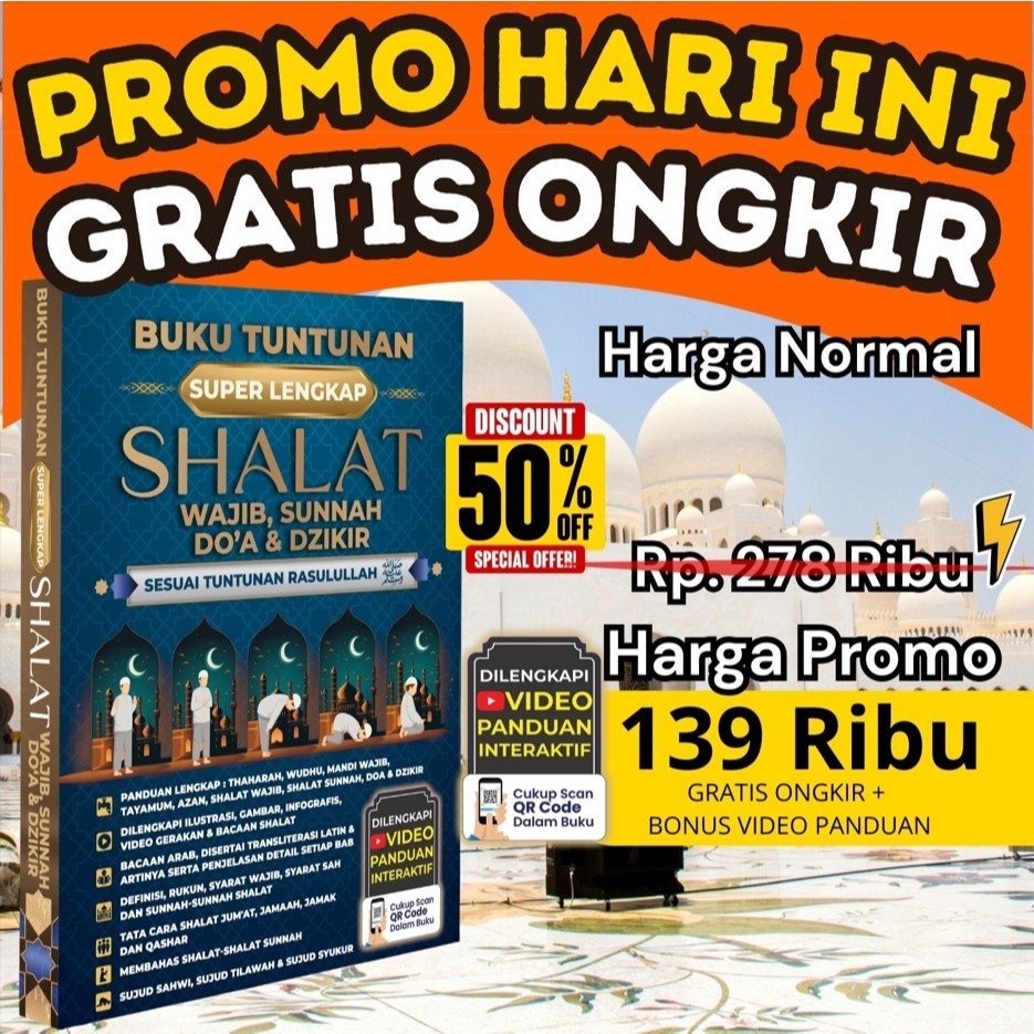 Jual Buku Tuntunan Super Lengkap Shalat Wajib , Sunnah , Doa & Dzikir Sesuai Tuntunan Rasulullah ...