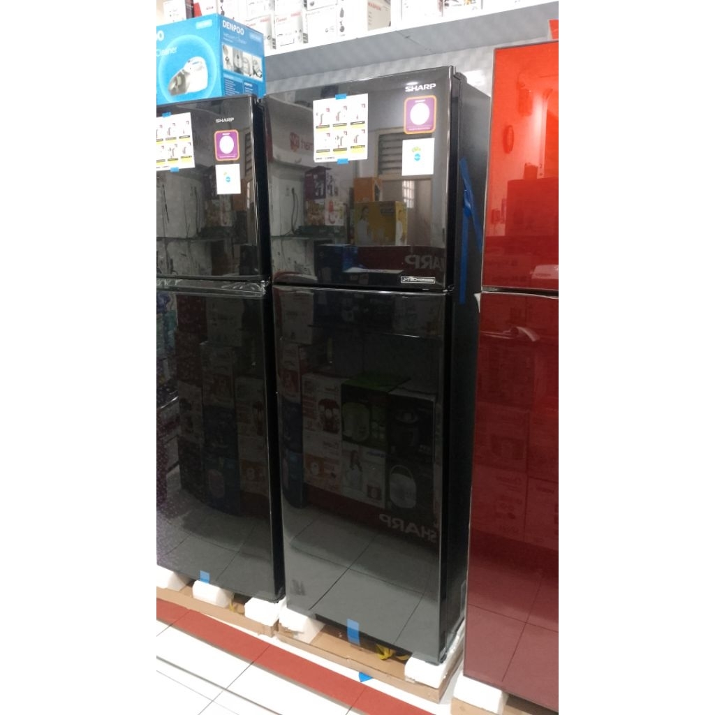 Jual SHARP KULKAS 2 PINTU NEW J-TECH INVERTER 256L SJ-326SI-GK SJ326SI ...