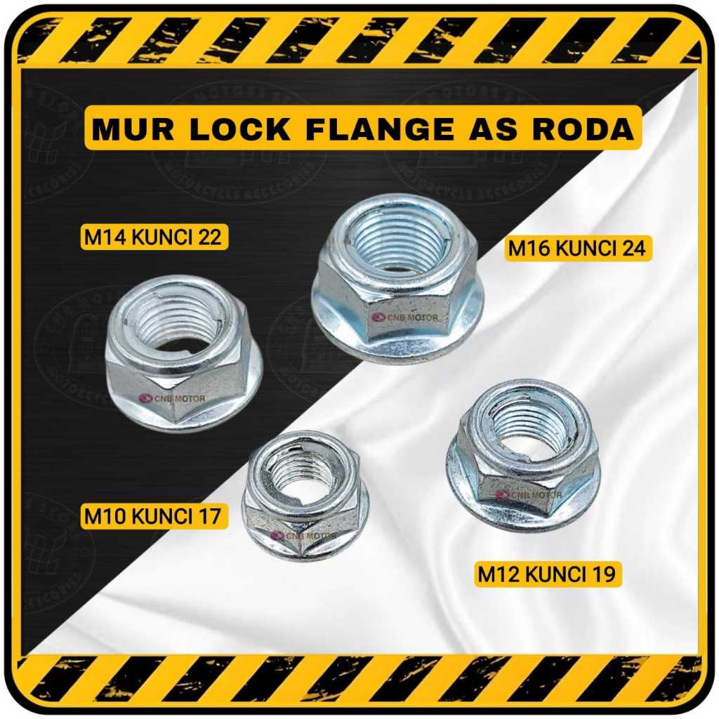 Jual Mur Lock Flange / Locknut As Roda Depan / Belakang / Arm Swingarm ...