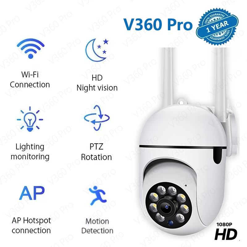 Jual V360 Pro CCTV Kamera Outdoor 8MP IP66 Tahan Air - WiFi Jarak Jauh ...