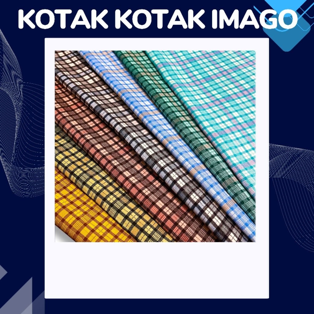 Jual Kain Kotak Kotak Imago Premium Bahan Katun Polyester Halus Tebal ...