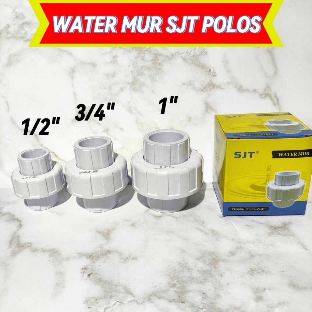 Jual SJT WATERMUR POLOS 1/2" 3/4" 1" WATER MUR PVC POMPA AIR SJT TEBAL ...