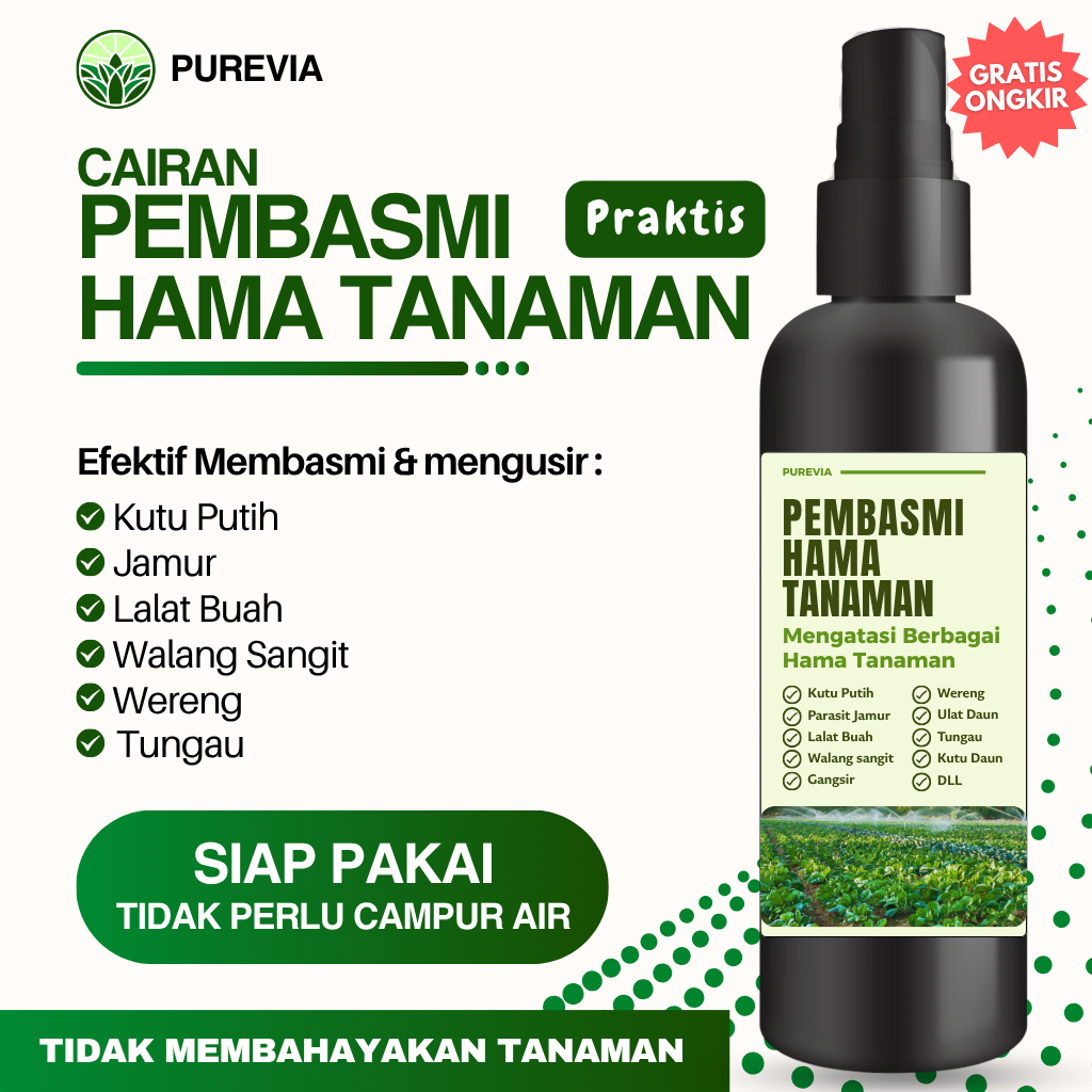 Jual PUREVIA Pembasmi Hama Kutu Putih Gulma Semut Ulat pada Tanaman ...