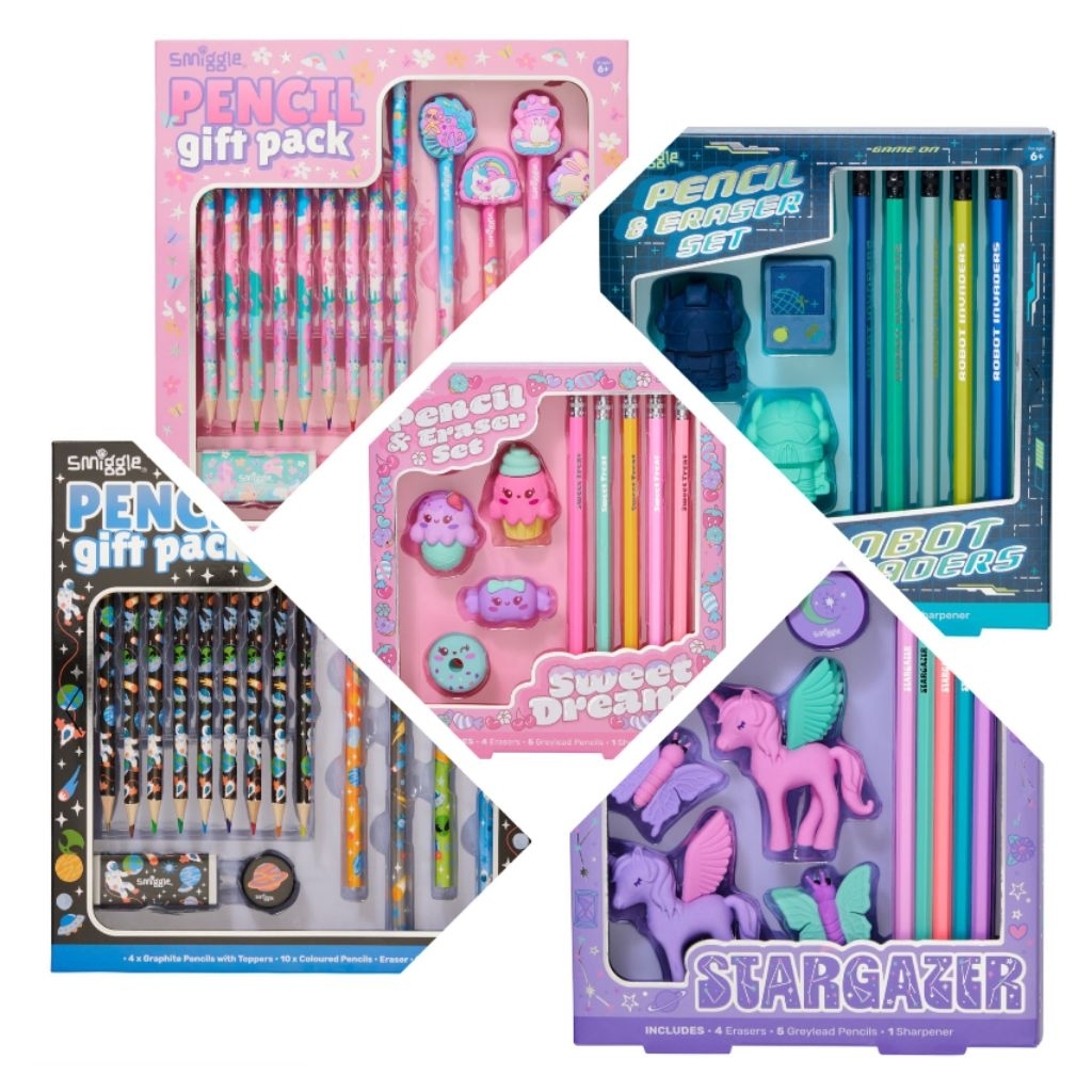 Jual (ORIGINAL) Pencils Gift Pack / Vision Eraser Pencil Box Set (Set ...