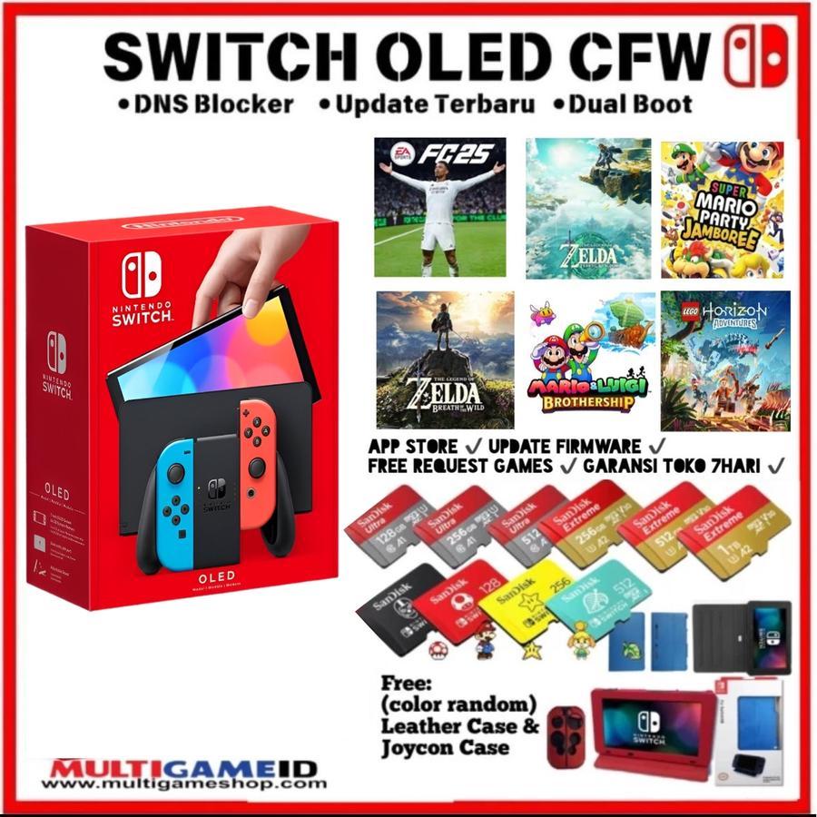 Jual Switch Oled Console CFW Neon Edition +Games | Shopee Indonesia