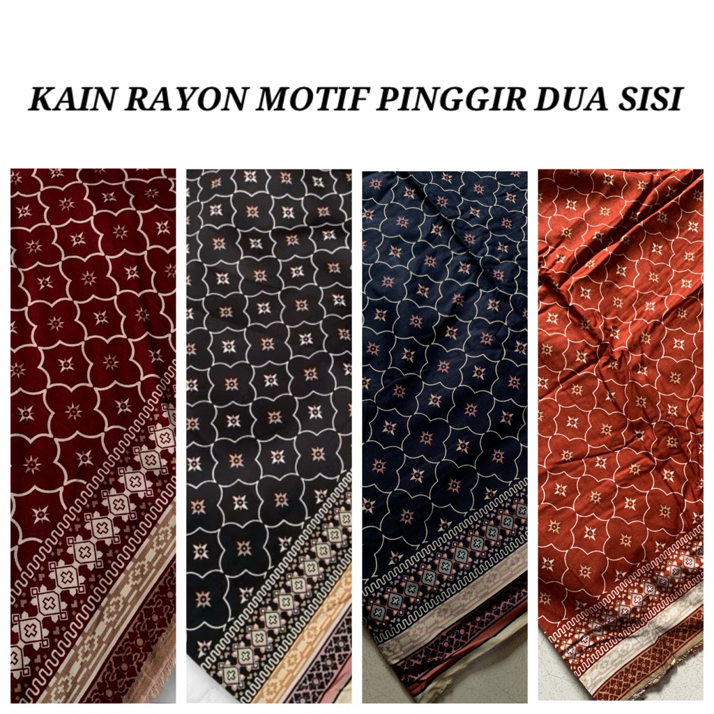 Jual bahan kain katun rayon motif abstrak terbaru/rayon motif pinggir ...
