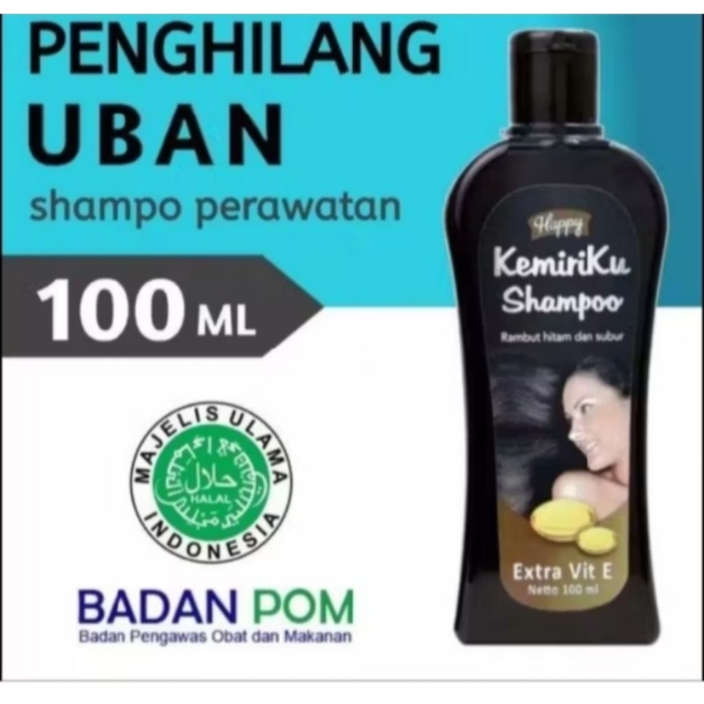 Jual Shampoo Happy Kemiriku Rambut Hitam dan Subur BPOM 100ml | Shopee ...
