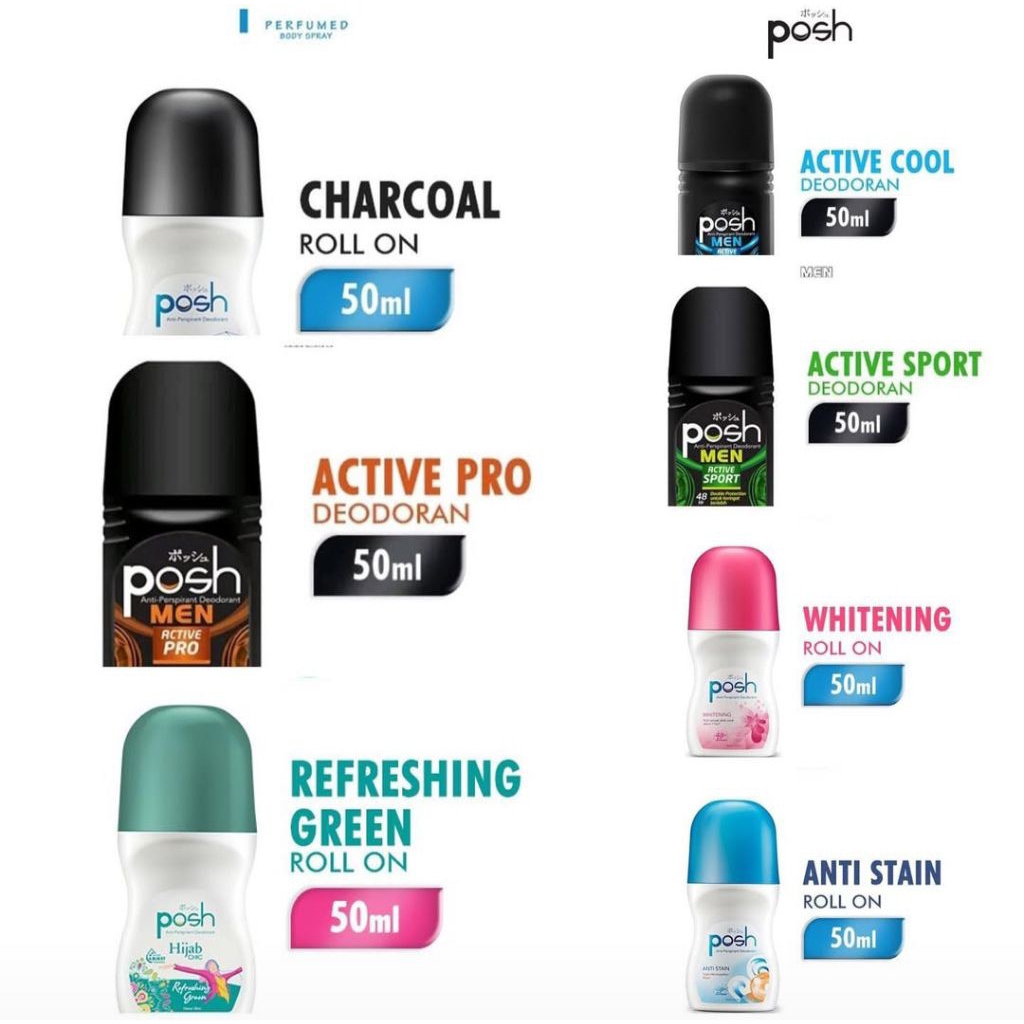 Jual Deodorant posh deodorant roll on 50g | Shopee Indonesia