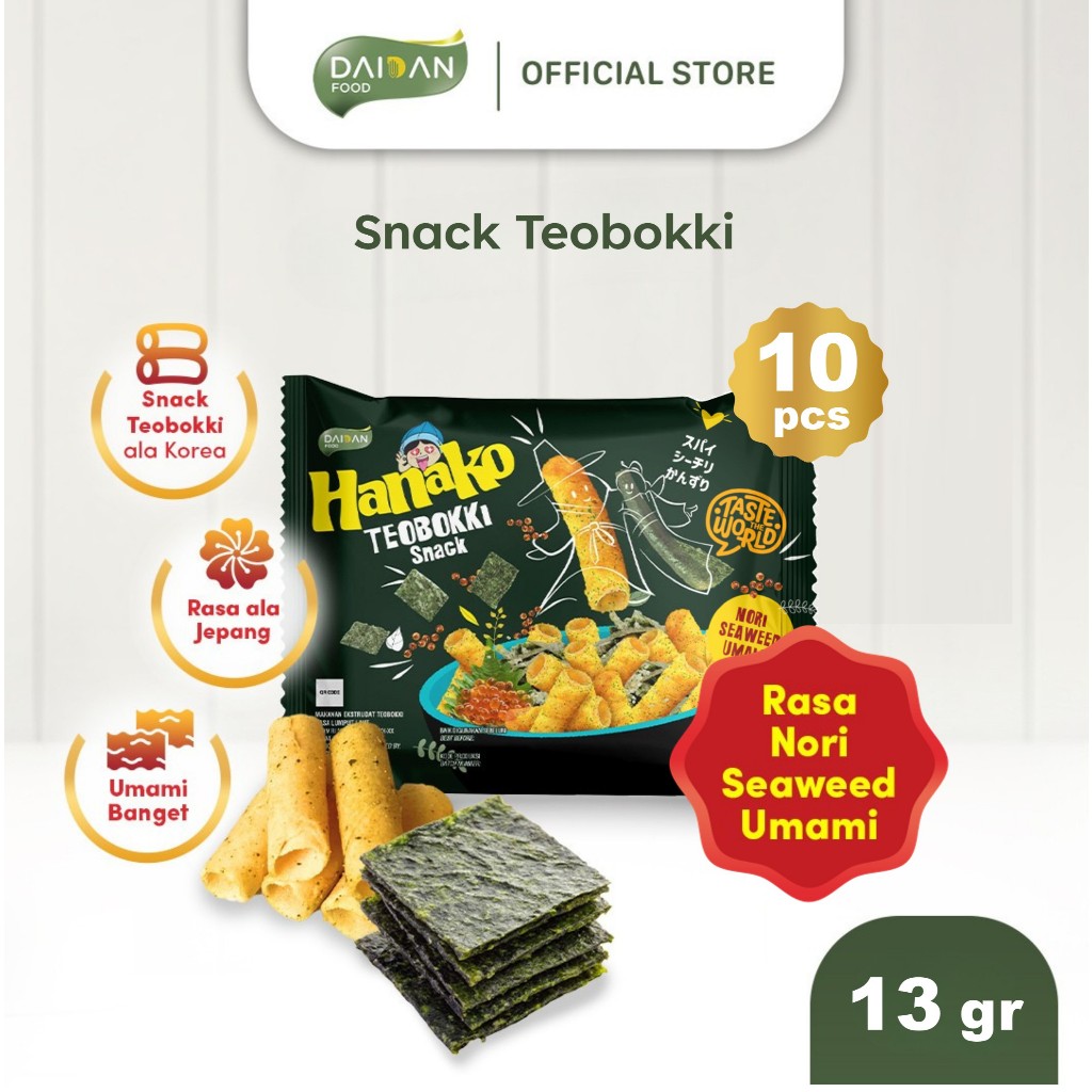 Jual Hanako Teobokki Snack Nori Seaweed Umami 10 pcs | Shopee Indonesia