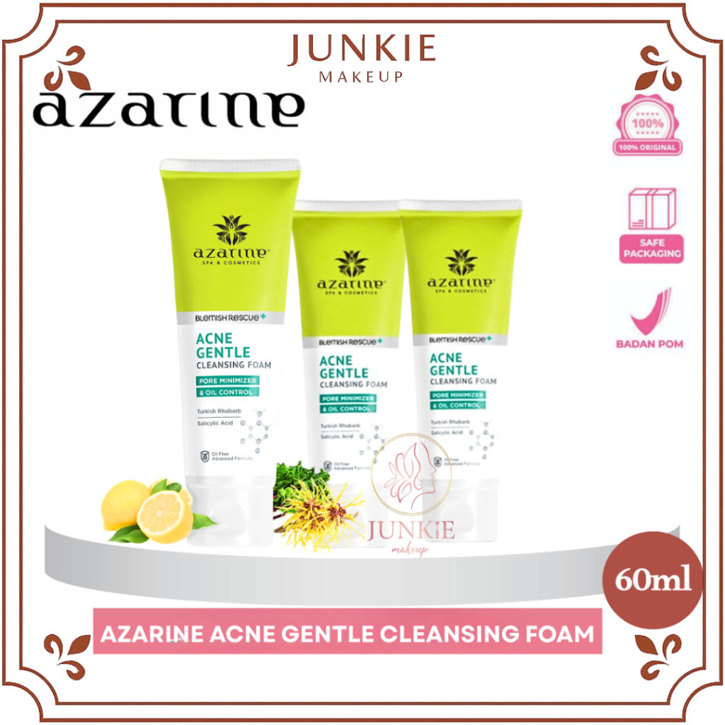 Jual Azarine Acne Gentle Cleansing Foam 60ml - Azarine Facial Wash ...