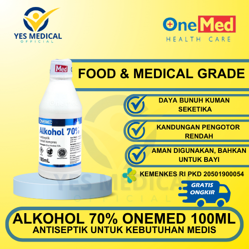 Jual ANTISEPTIK ONEMED ALCOHOL ALKOHOL 70% 100ML ANTISEPTIK ONEMED ...