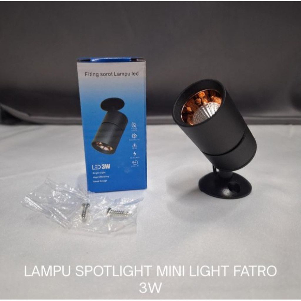Jual FATRO Lampu Spotlight Mini Tempel 3W Kuning SA363 / Fitting Lampu ...