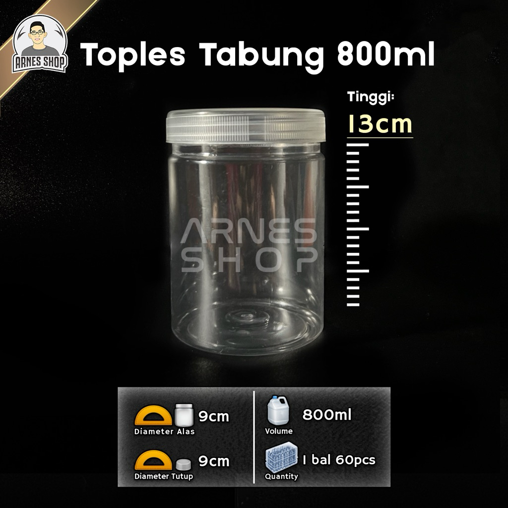 Jual Toples Tabung 800 ml PET Plastik | Shopee Indonesia