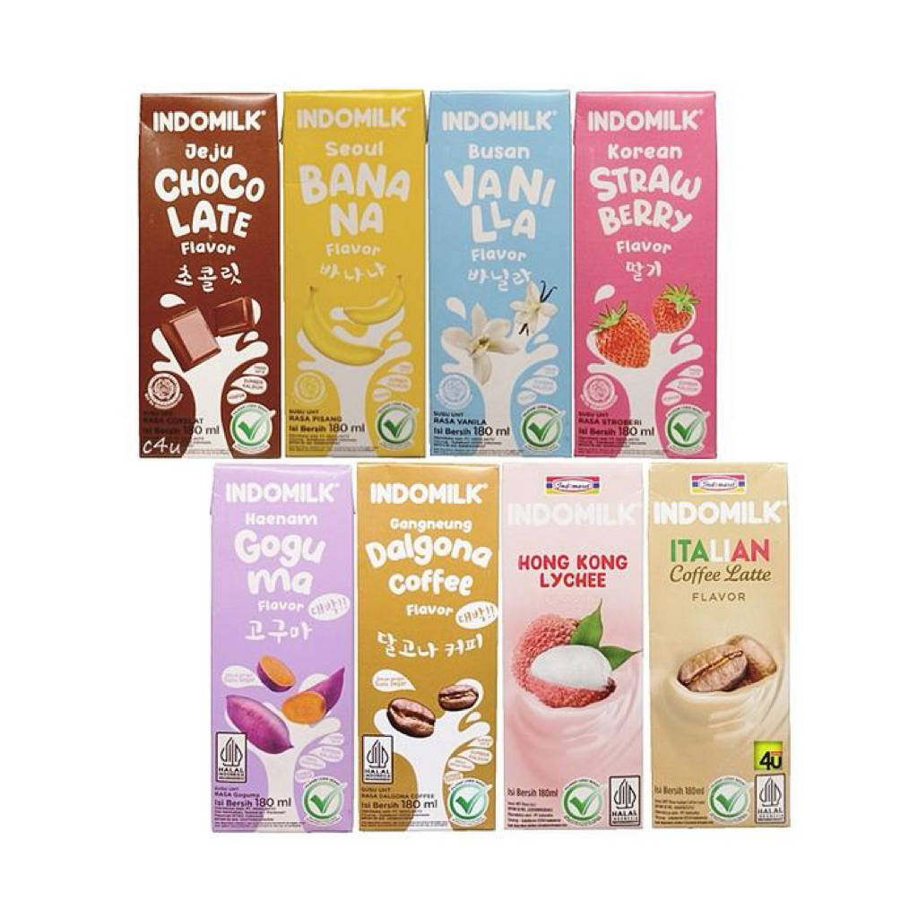 Jual INDOMILK Susu UHT 180 ML | Shopee Indonesia