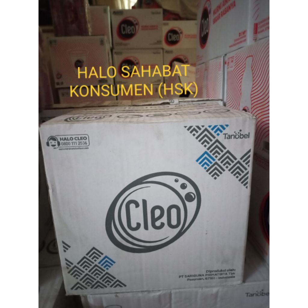 Jual AIR MINUM CLEO GLASS 300 ML KEMASAN KACA (1 KOTAK ISI 12 BOTOL ...