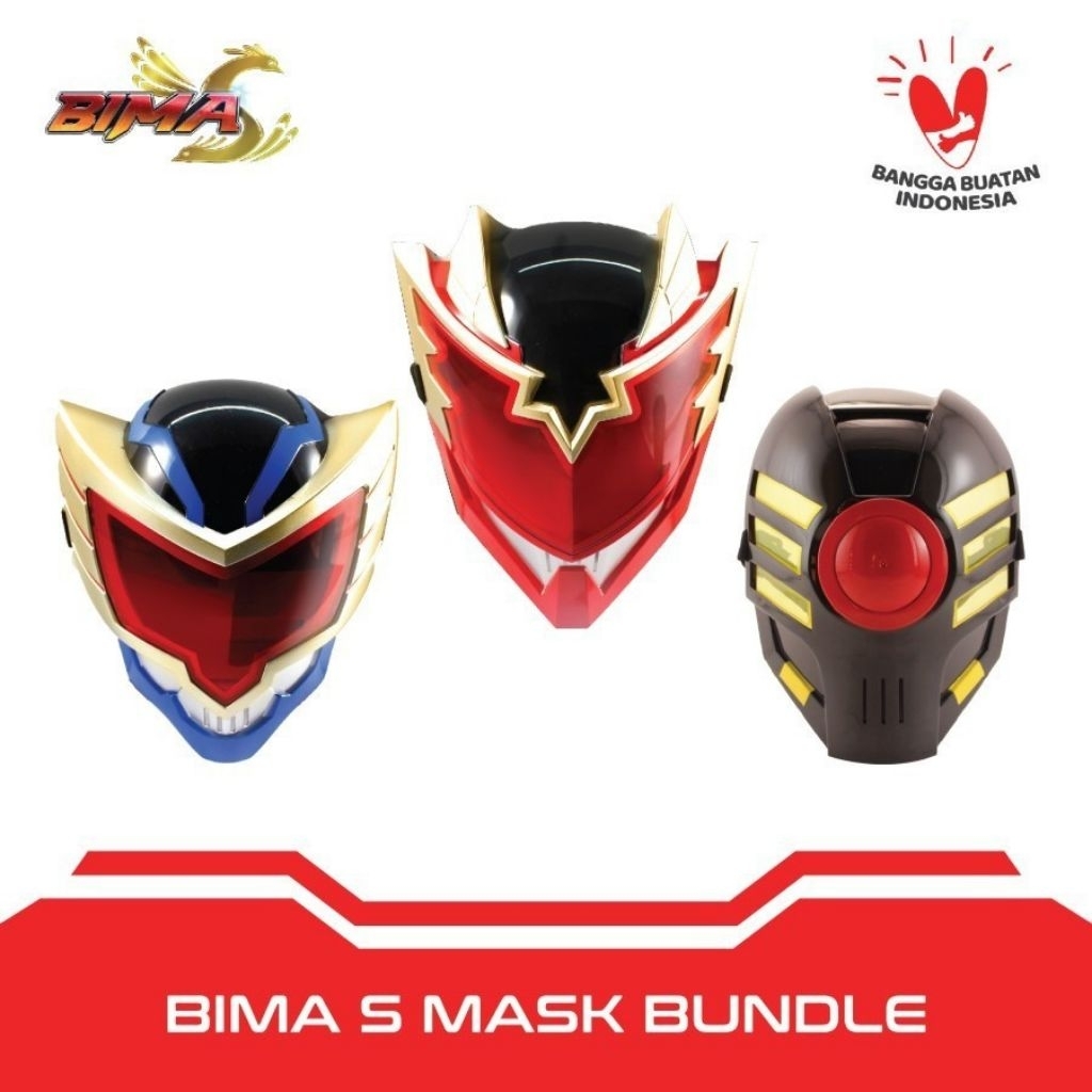 Jual Mainan anak topeng BIMA S original lisensi BIMA S mask series RKC ...