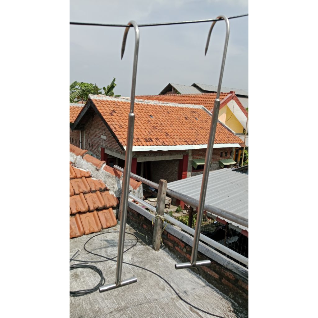 Jual gancu panjang stainles panjang 50 cm as 10 mm & 8 mm | Shopee ...