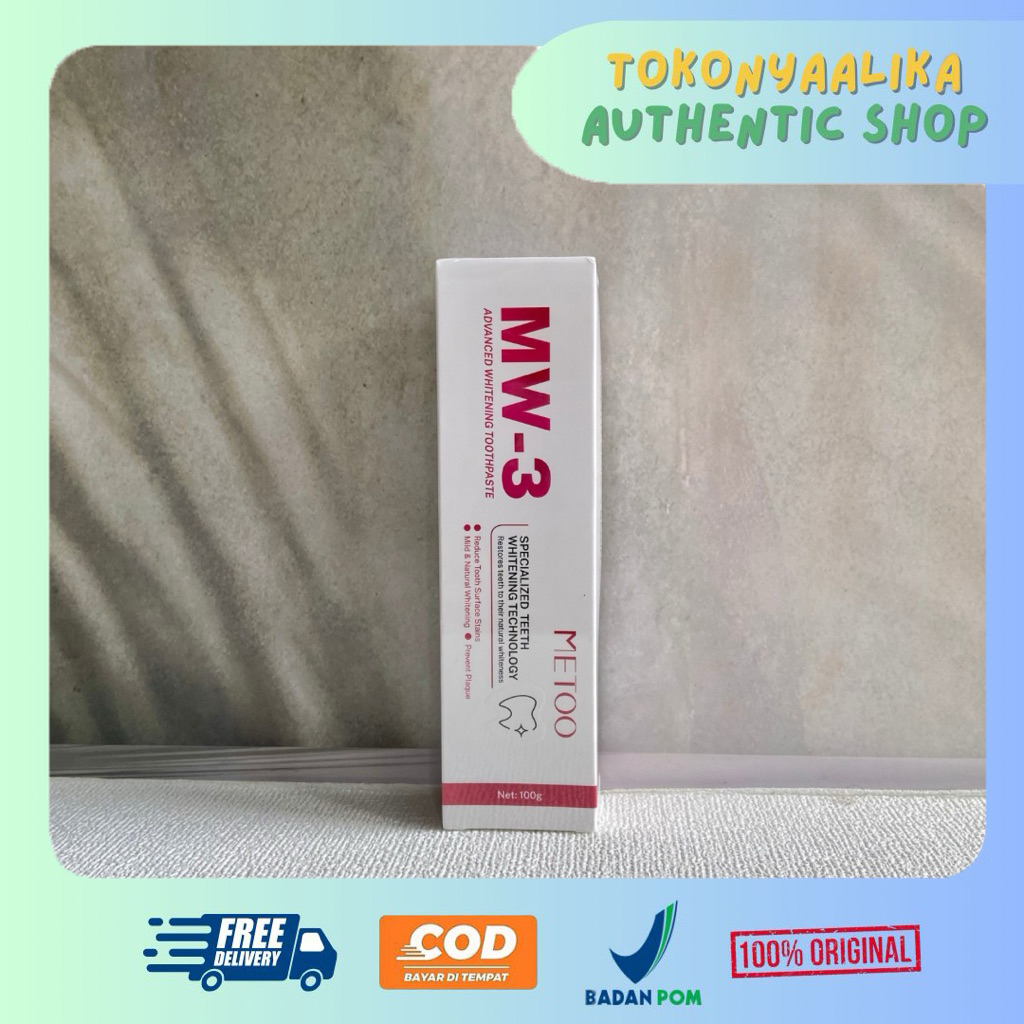 Jual METOO MW-3 Advanced Whitening Toothpaste 100g - Gigi Putih / Bebas ...