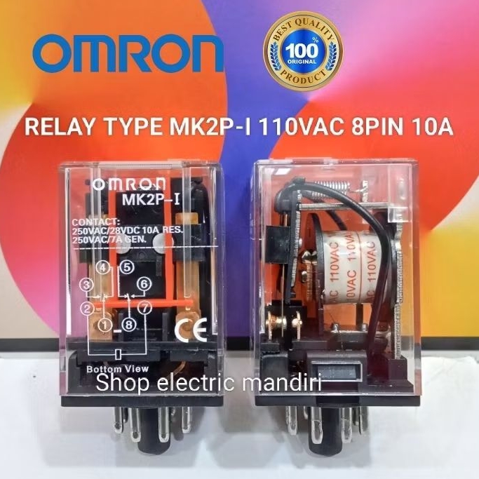 Jual relay omron mk2p-i mk2p mk2 110vac 10a 8pin | Shopee Indonesia