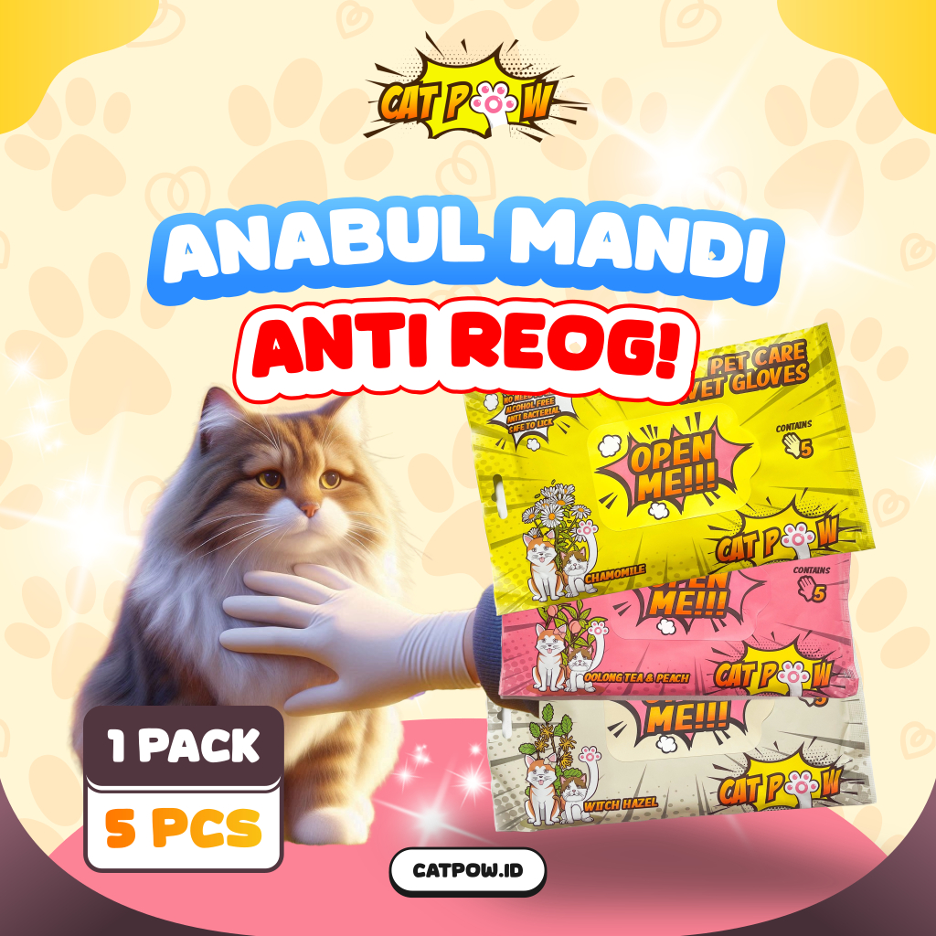 Jual CATPOW Pet Wet Gloves Sarung Tangan Mandi Kucing Anjing Tanpa ...