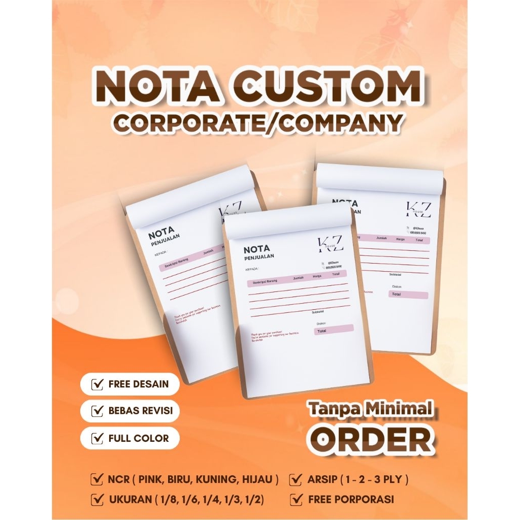 Jual CUSTOM NOTA COMPANY | NOTA PERUSAHAAN | NOTA SATUAN | NOTA ECERAN ...