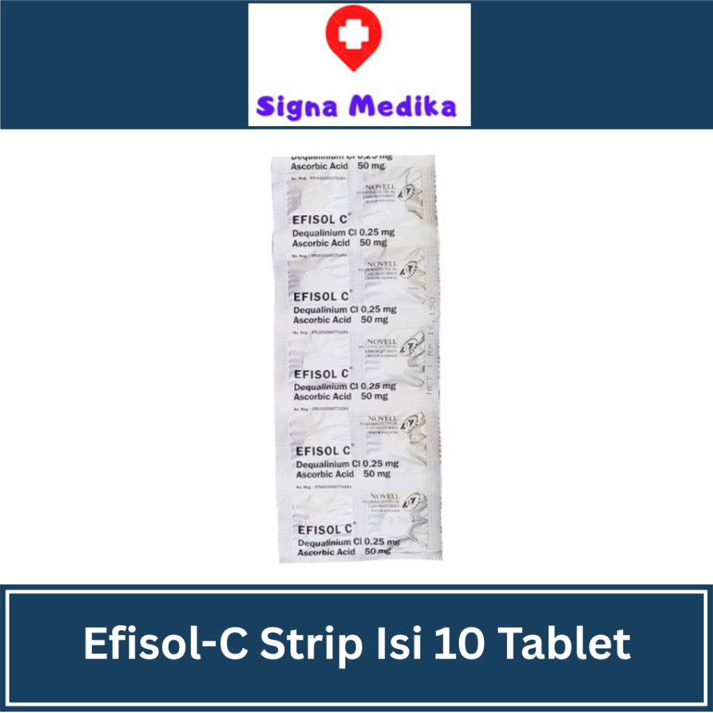 Jual Efisol-C Lozenges Strip Isi 10 Tablet - Permen Radang Tenggorokan ...
