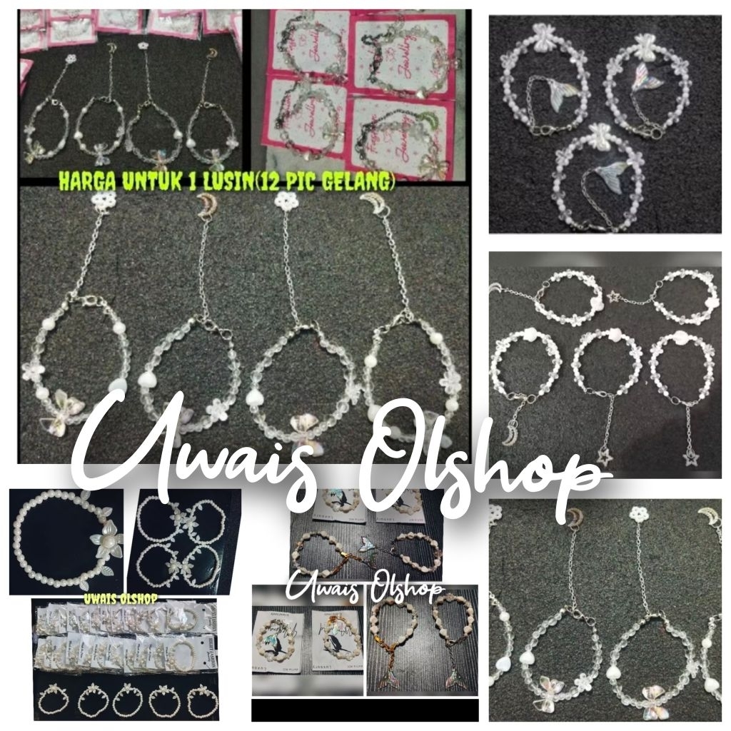 Jual Grosir/Gelang Tangan Mute Manik Manik Terbaru Model Gelang Pakai ...