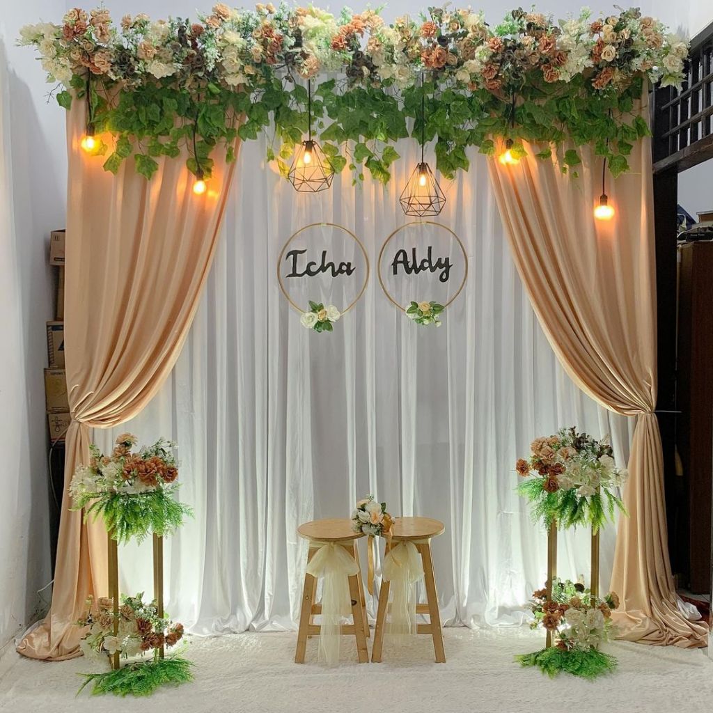 Jual PAKET DEKORASI LAMARAN UKURAN 3mX2.2m BACKDROP TERLARIS / Dekorasi ...
