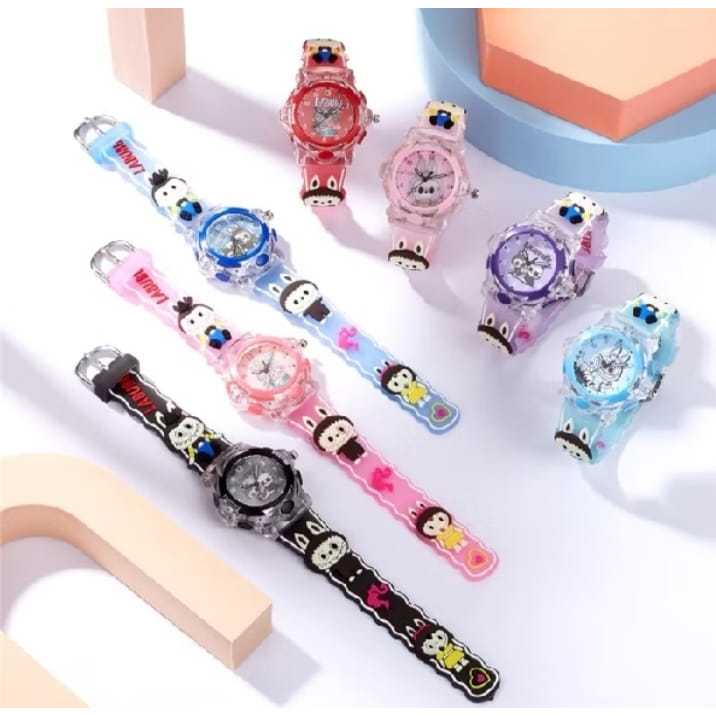 Jual (004) Jam Tangan Anak LABUBU 3D Model Terbaru Warna Lengkap Degan ...