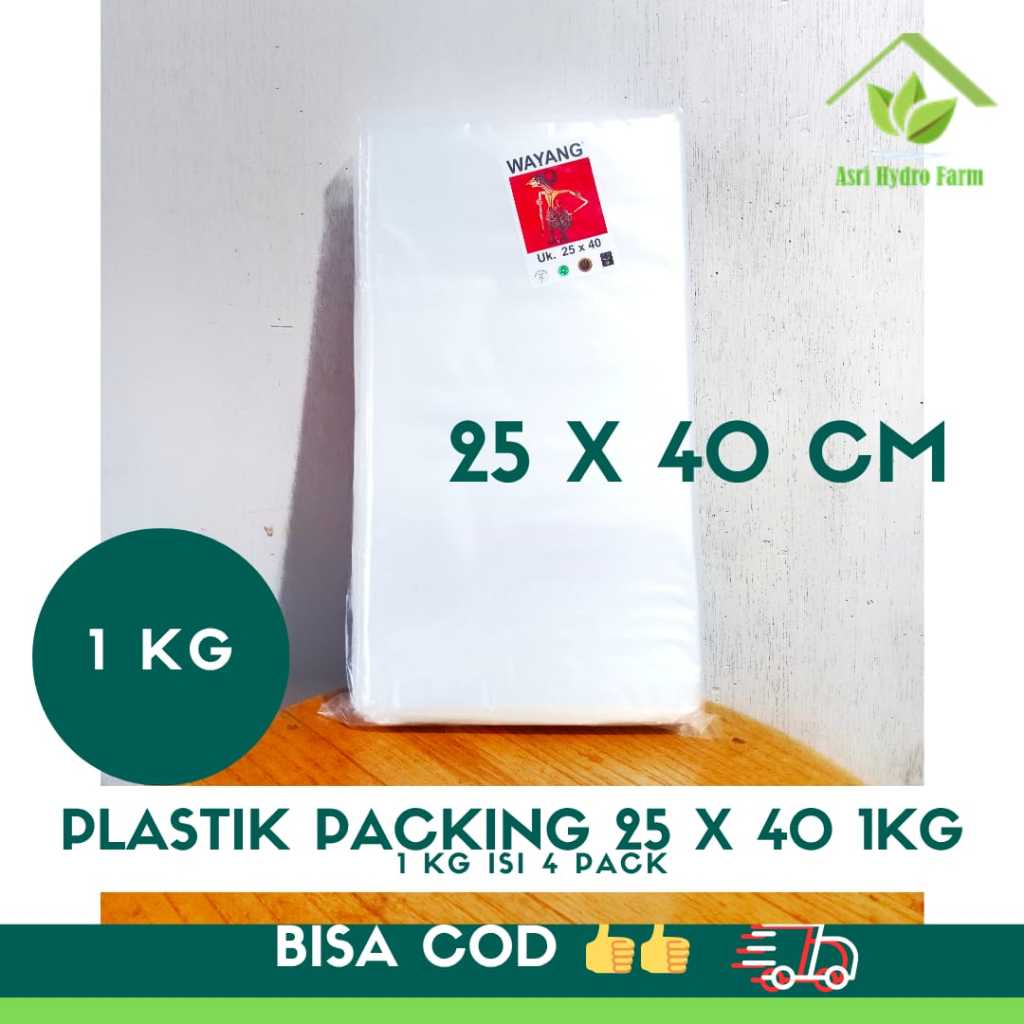 Jual 1 KG ISI Plastik Packing Pembungkus Sayur Swalayan Tebal Bening 25 ...