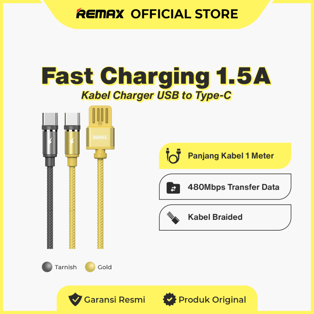 Jual Remax Data Cable For Type-C Magnetic 1,5Ampere Braided Wire 1M RC ...
