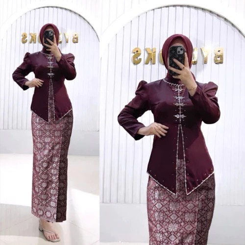 Jual Alana One Set Baju Kurung Melayu Rok Songket Modern Premium ...