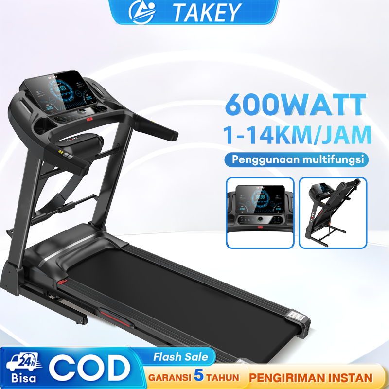 Jual TAKEY M2 Treadmill Elektrik LED 1-14KM/JAM Termurah Bluetooth ...