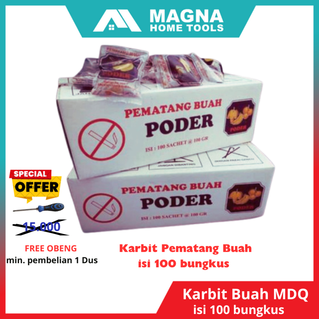 Jual KARBIT BUAH PEMATANG POWDER/PODER/SERBUK MDQ 100 gr 1 Dus isi 100 ...