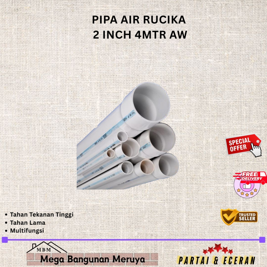 Jual Pipa Rucika AW 2 Inch Garis Biru 4 Meter | Shopee Indonesia