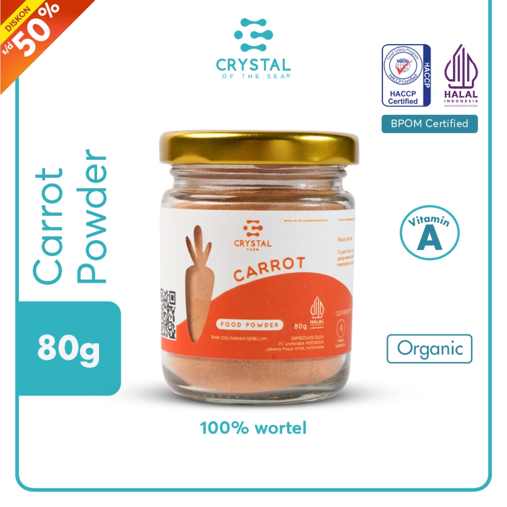 Jual Crystal Farm - Carrot Food Powder 80gr - 20gr / Bubuk Sayuran ...