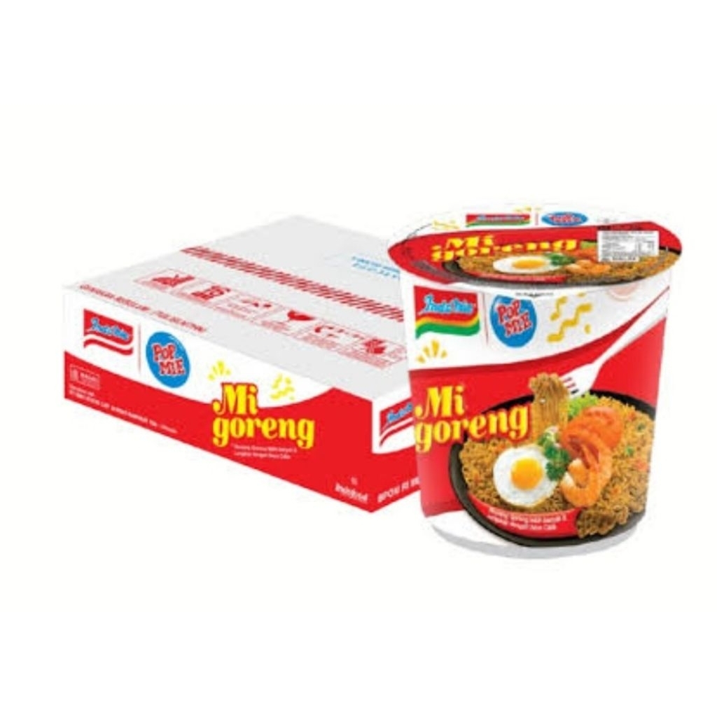 Jual Pop Mie Rasa Indomie Goreng 1 Karton isi 12 Cup @ 80 gram | Shopee ...